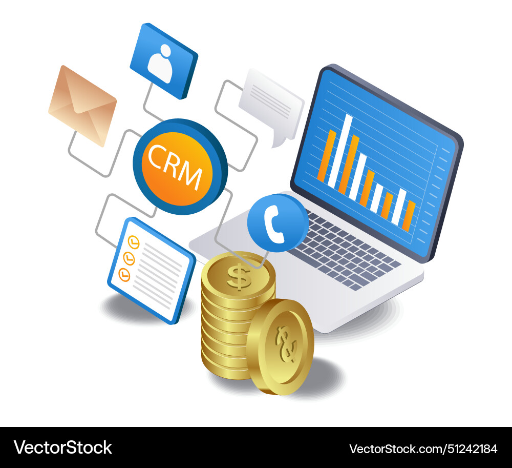 Erp business analyst management infographic flat Vector Image
