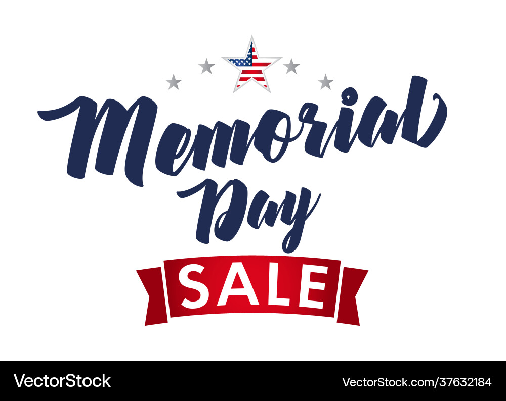 Memorial day usa sale poster Royalty Free Vector Image