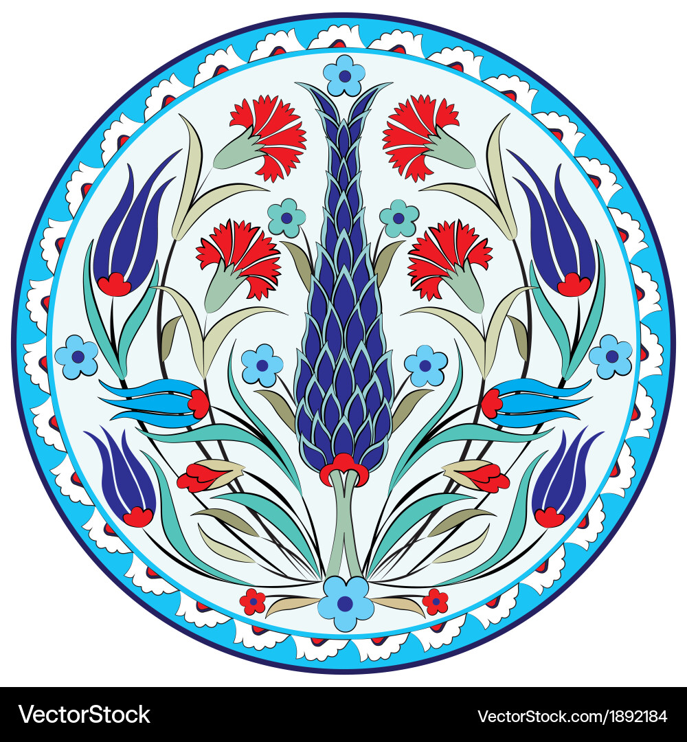 Oriental ottoman design seven version Royalty Free Vector
