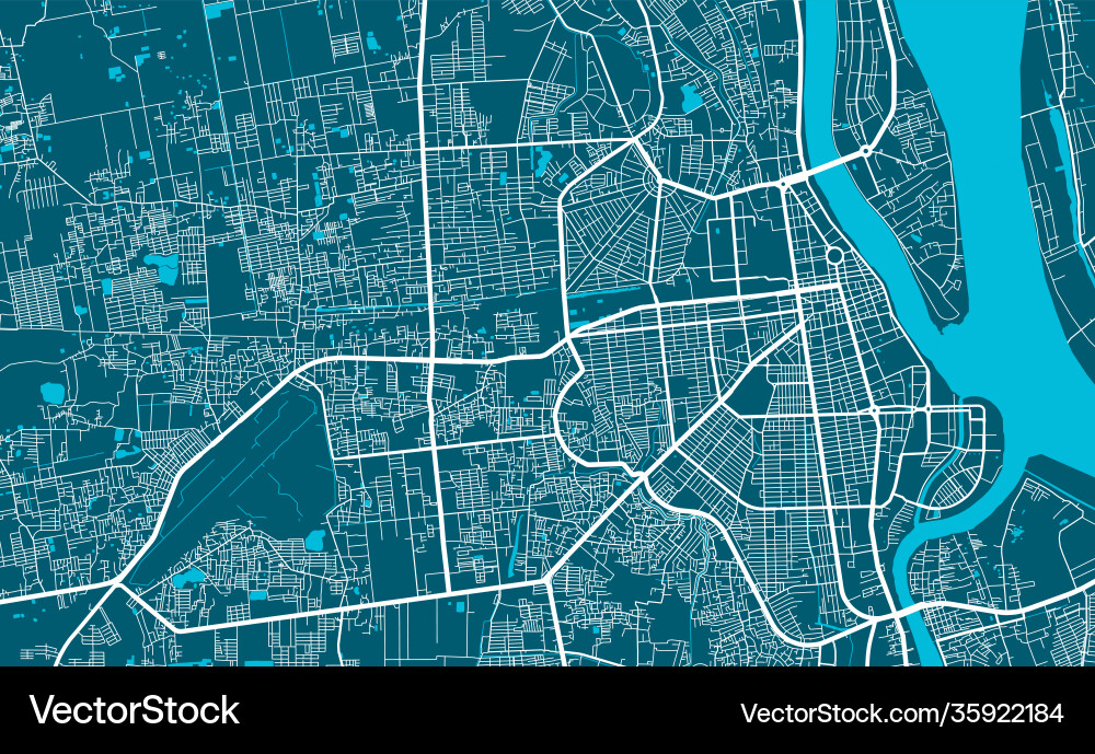 Phnom Penh City Map Royalty Free Vector Image - VectorStock