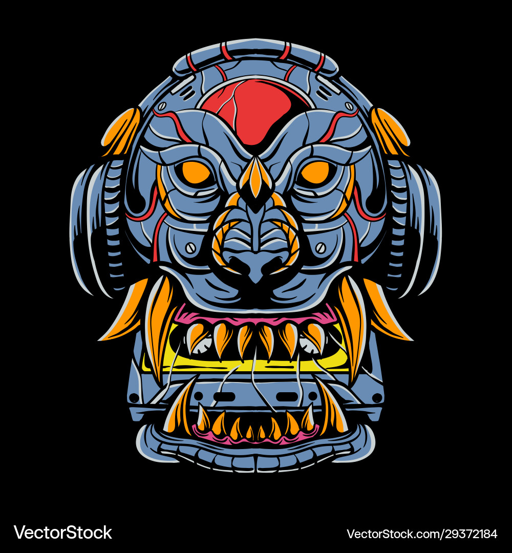 Robotic Lion Cyborg Royalty Free Vector Image - VectorStock