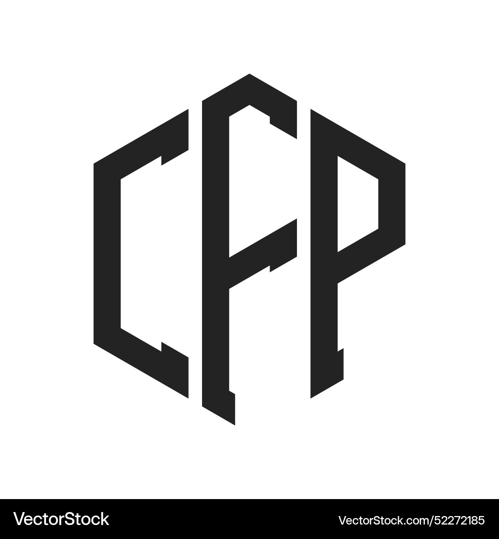 Cfp logo design initial letter monogram Royalty Free Vector