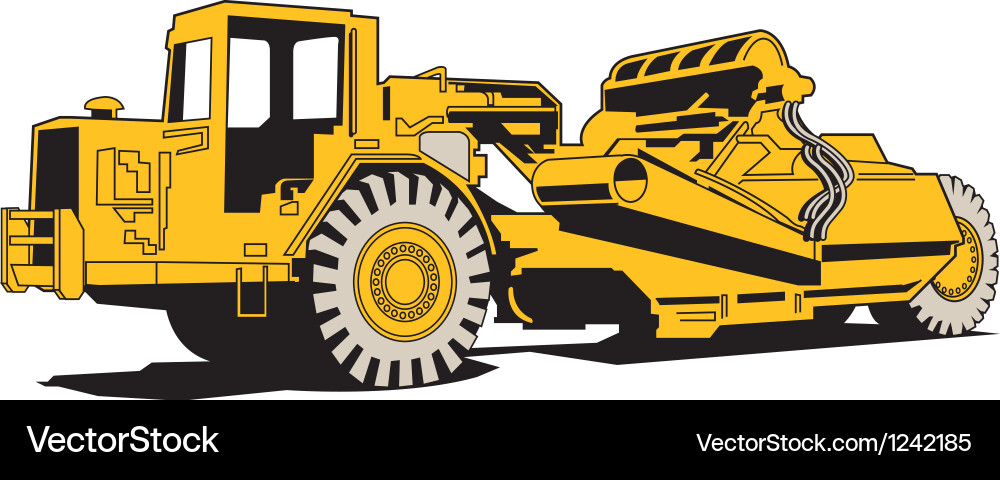 Excavator Scraper Royalty Free Vector Image - VectorStock