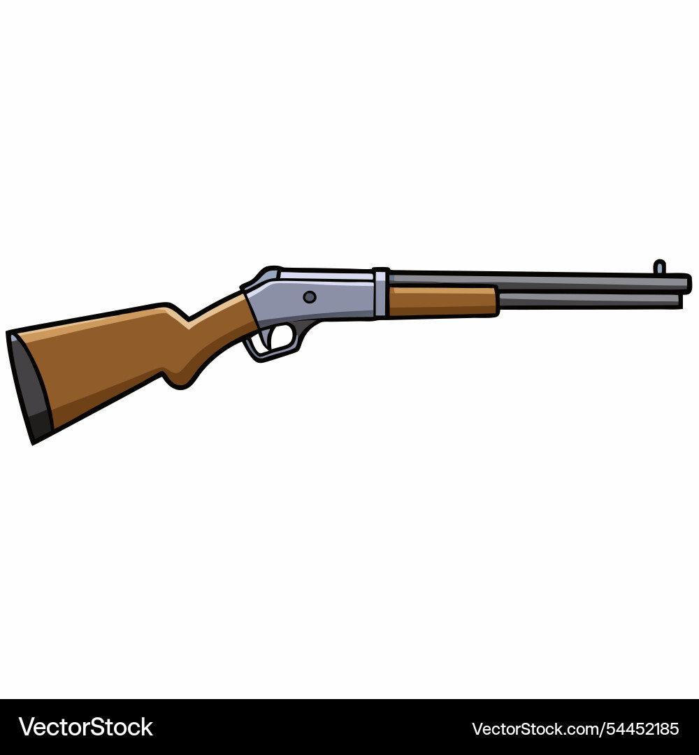 Firearms flat style isolated white background Vector Image