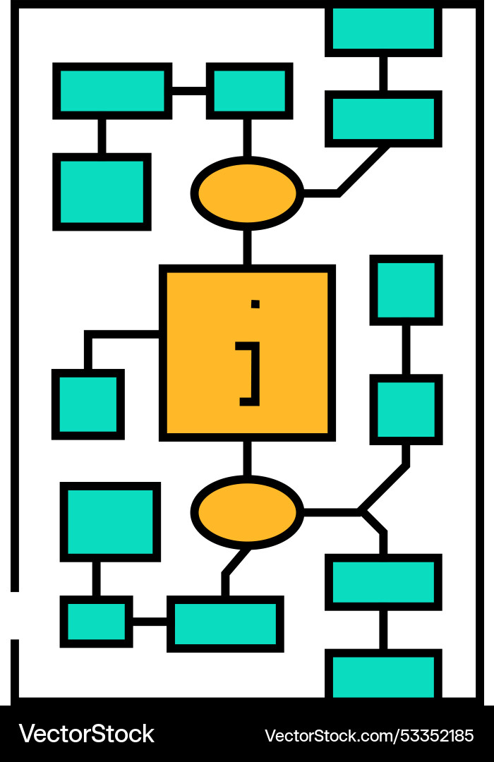 Information mapping technical writer icon color Vector Image Information mapping technical writer icon color Vector Image