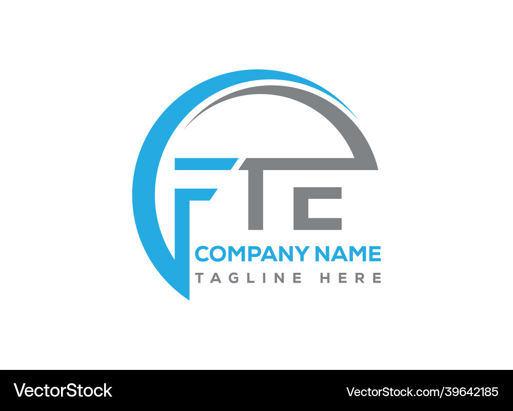 Initial letter fte logo or icon design Royalty Free Vector