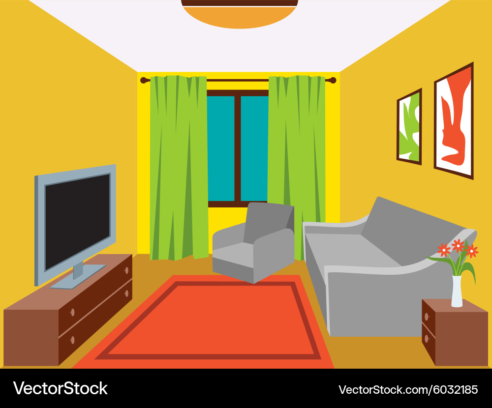 Living room Royalty Free Vector Image - VectorStock