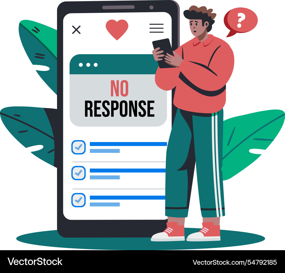 No response Royalty Free Vector Image - VectorStock