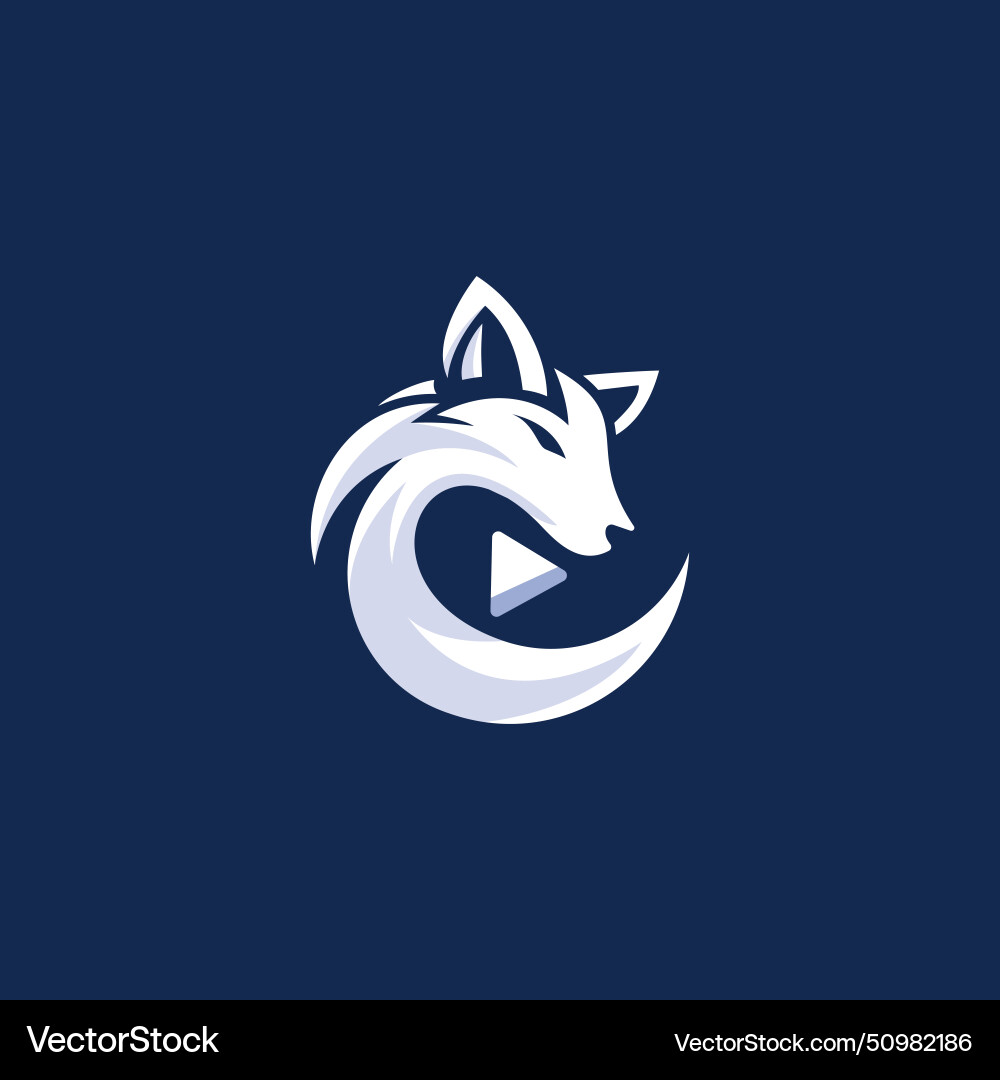 A fox head logo Royalty Free Vector Image - VectorStock