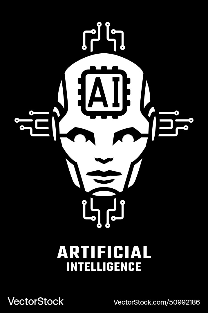 Artificial intelligence logo symbol Royalty Free Vector