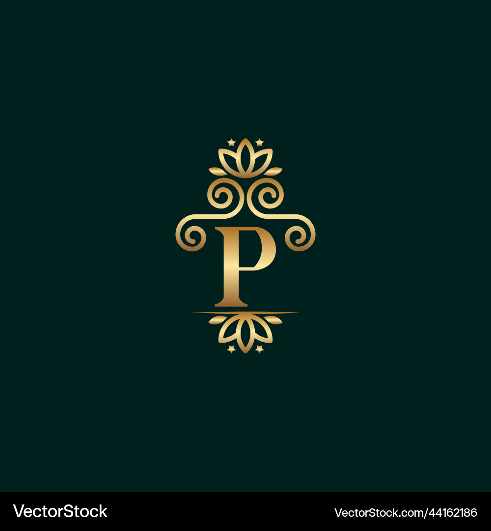 Beauty spa letters logos p Royalty Free Vector Image