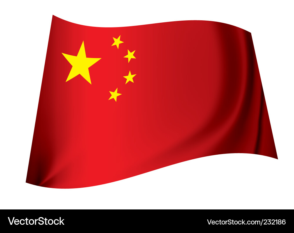 China flag Royalty Free Vector Image - VectorStock