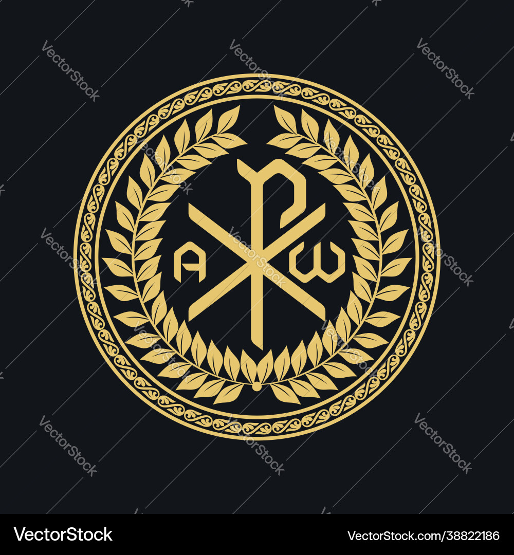 Christian monogram jesus christ Royalty Free Vector Image