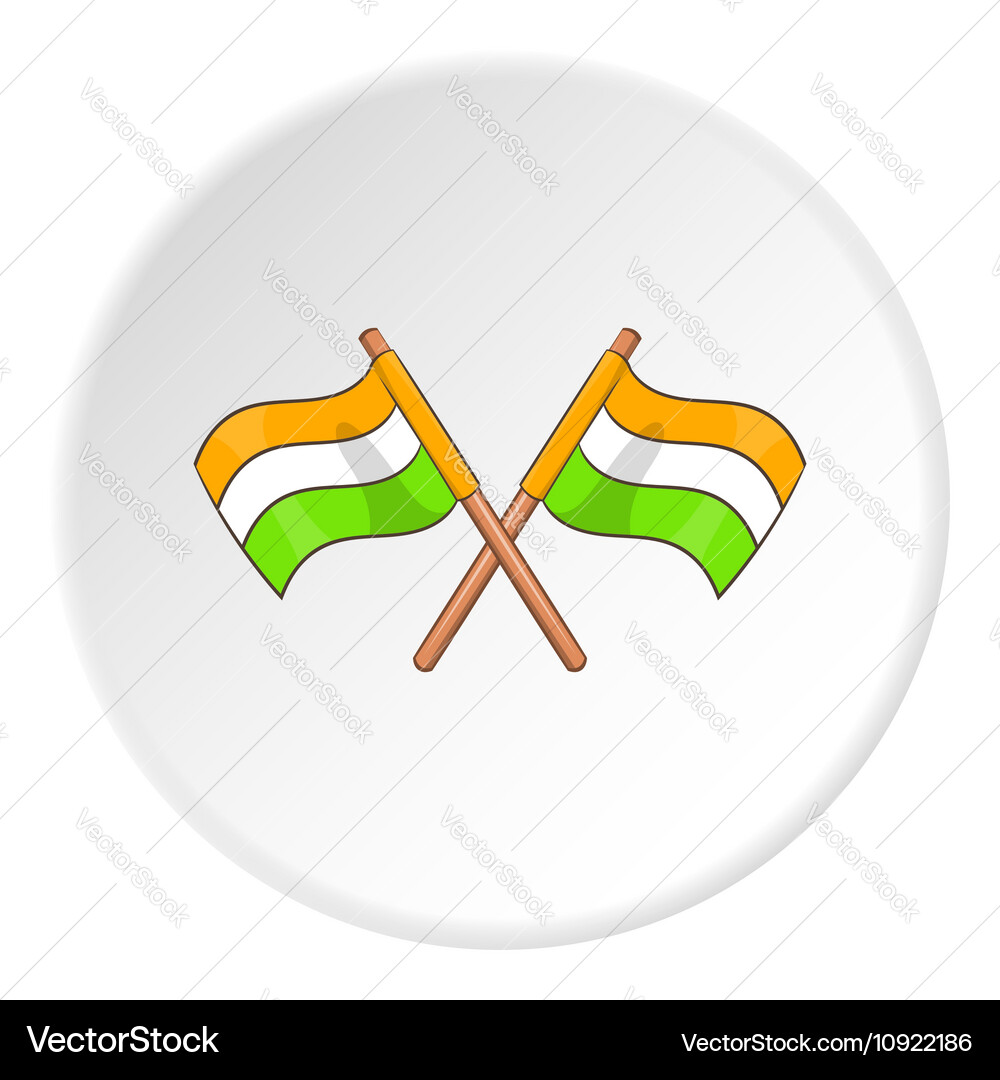 Indian flag icon cartoon style Royalty Free Vector Image