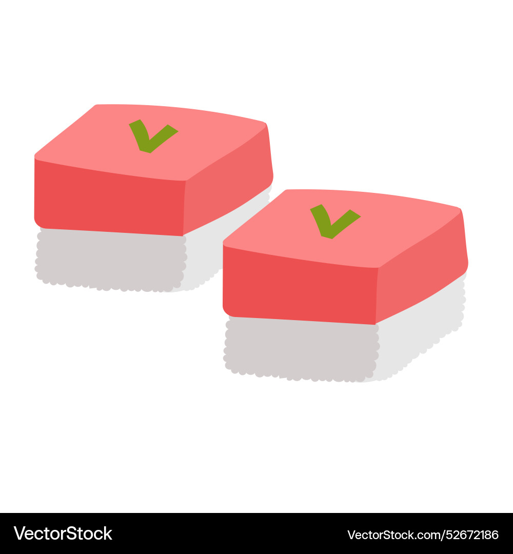 Kue talam merah putih isolated Royalty Free Vector Image