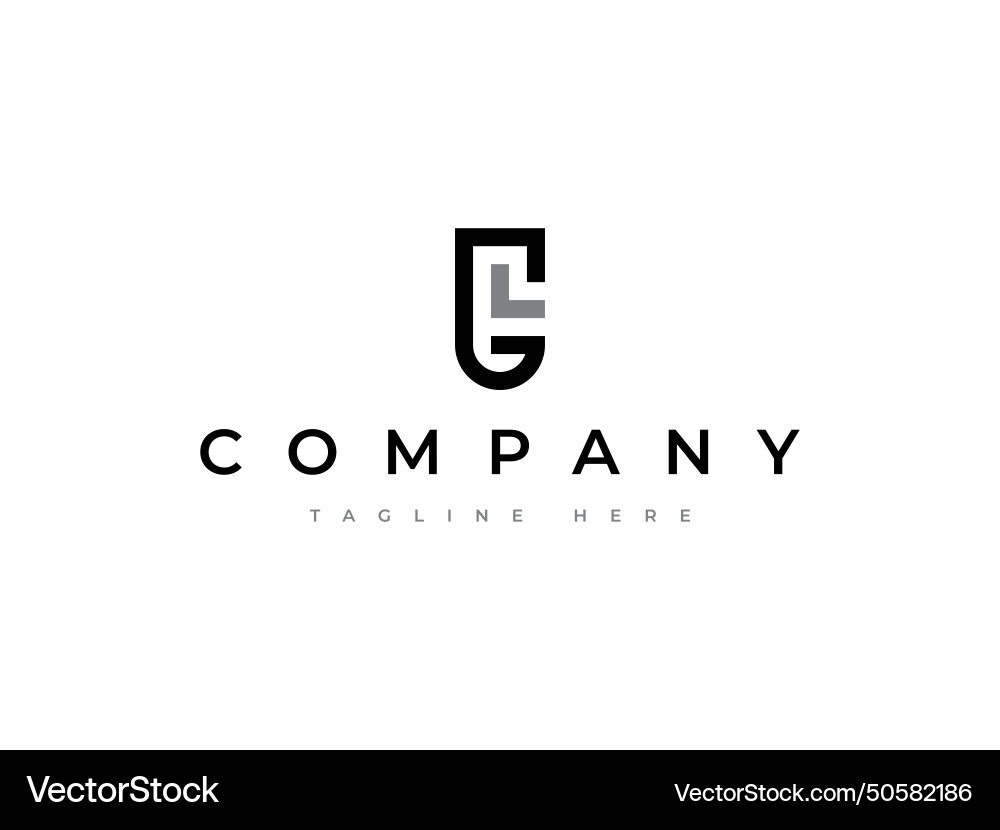 Lg or gl monogram logo design Royalty Free Vector Image