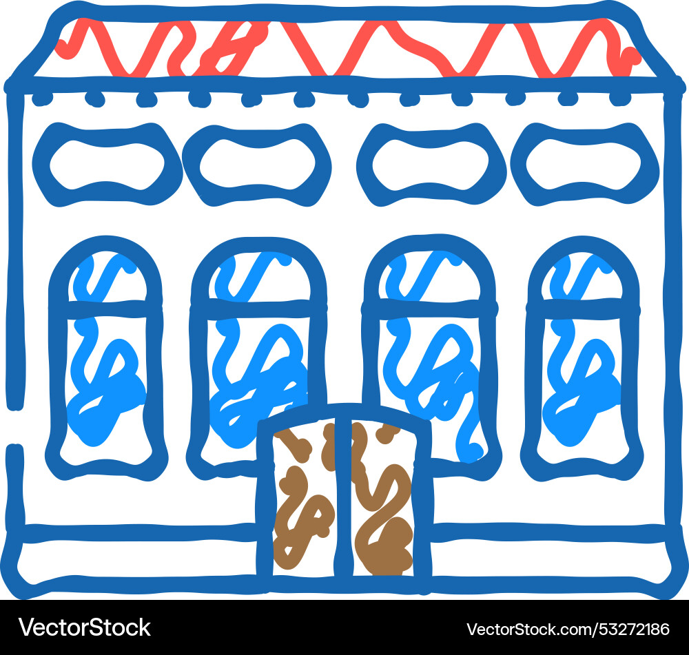 Residence house icon doodle Royalty Free Vector Image