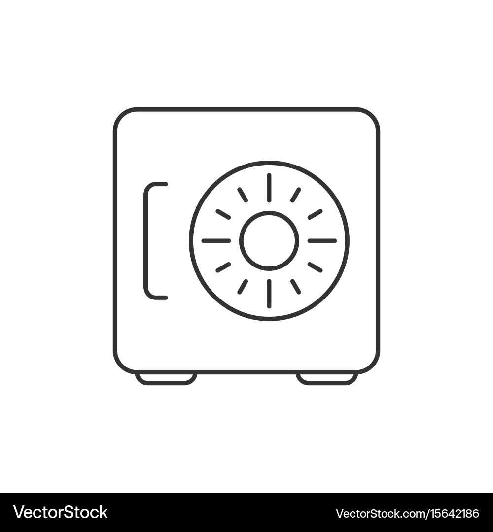 Safe outline icon Royalty Free Vector Image - VectorStock