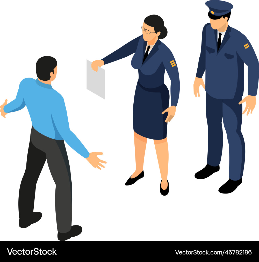 Tax Evasion Icon - Inspector Penalty Royalty Free Vector