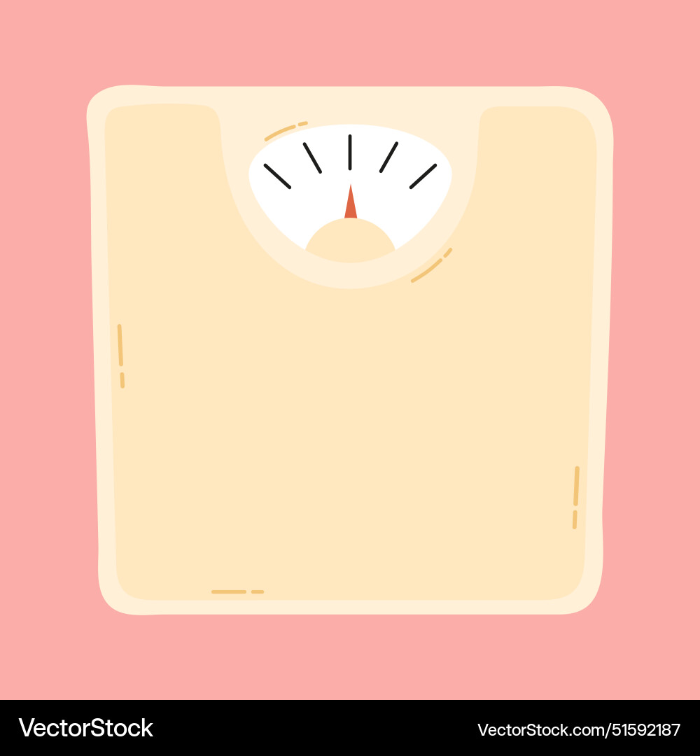 Bathroom scale top view Royalty Free Vector Image