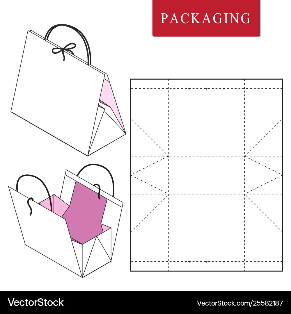 Boxpackage template isolated Royalty Free Vector Image