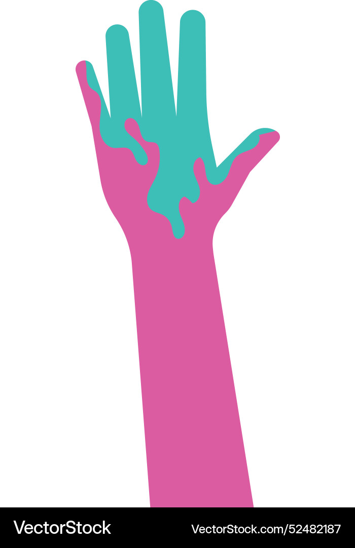 Colored hand icon Royalty Free Vector Image - VectorStock