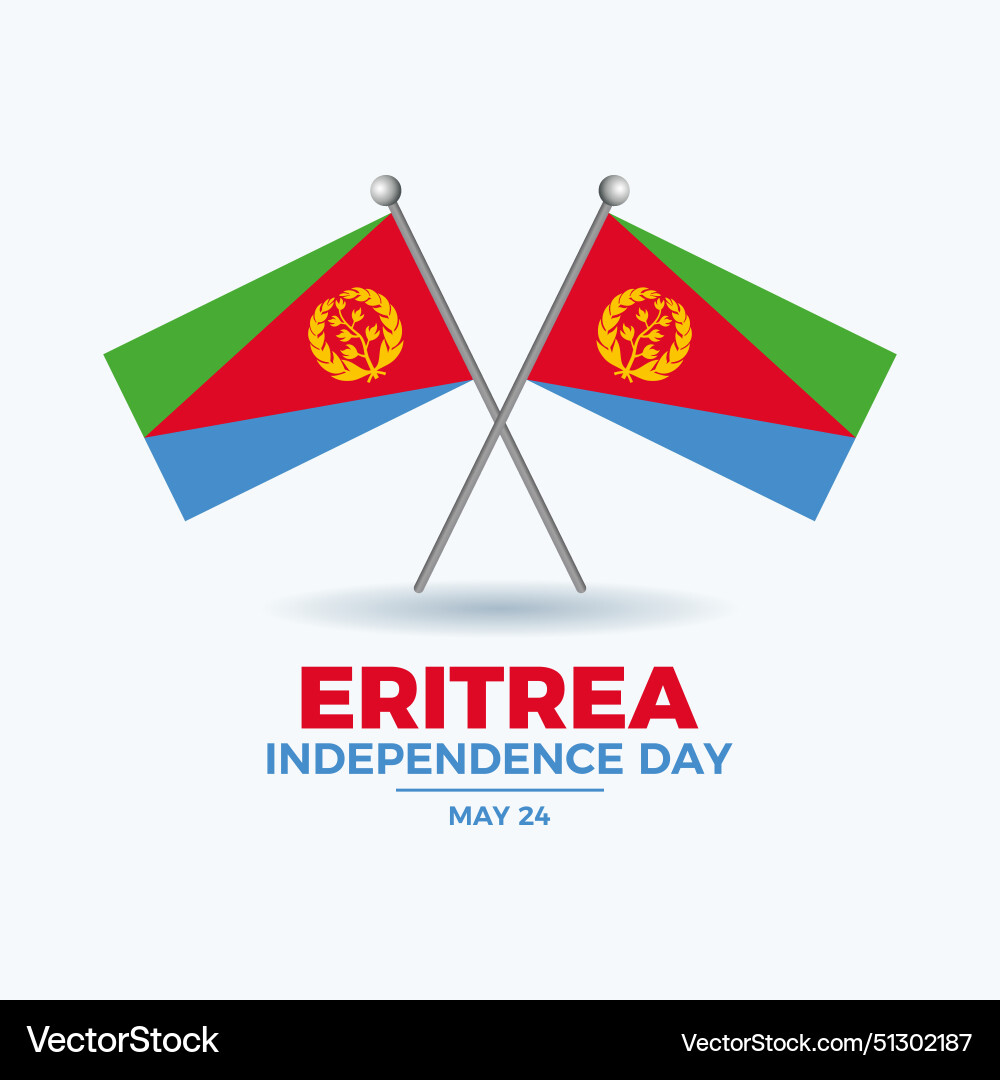 Eritrea independence day poster Royalty Free Vector Image