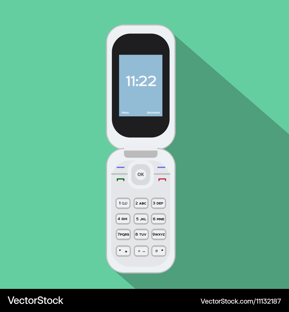 Flip cellphone icon Royalty Free Vector Image - VectorStock