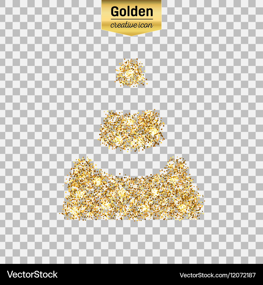 Gold glitter icon Royalty Free Vector Image - VectorStock