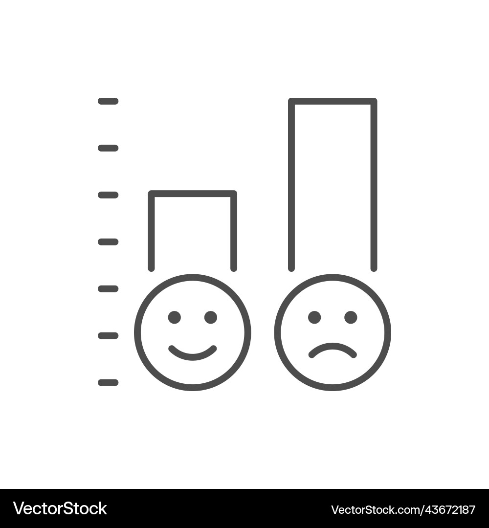 Mood level line outline icon Royalty Free Vector Image