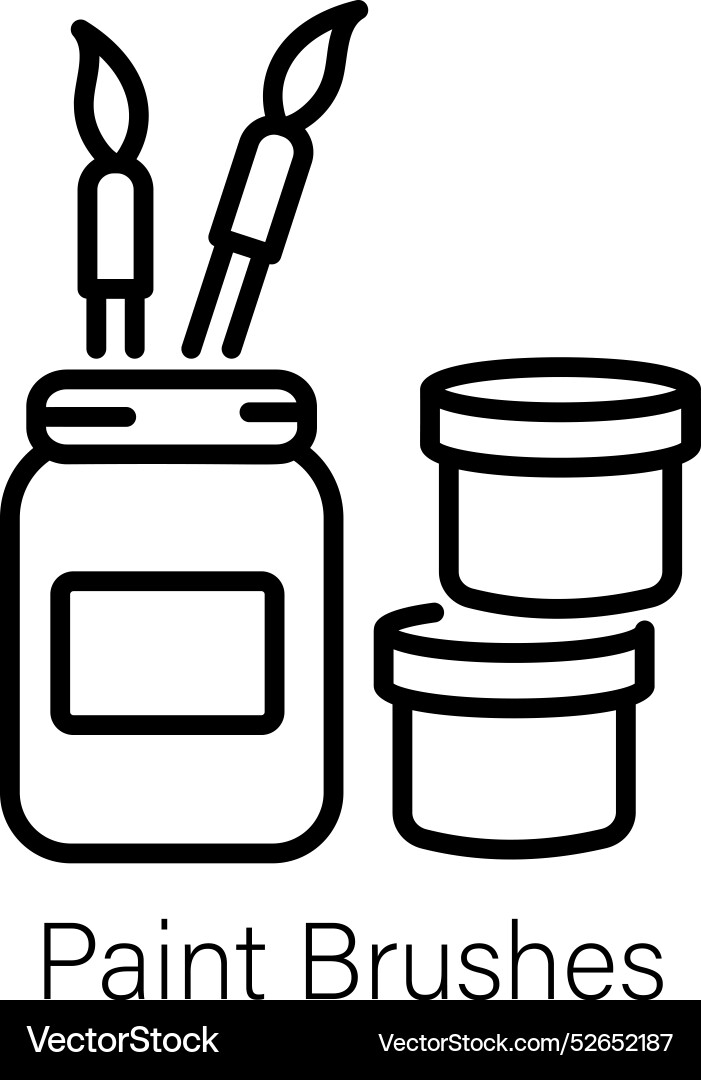 Paint brushes Royalty Free Vector Image - VectorStock