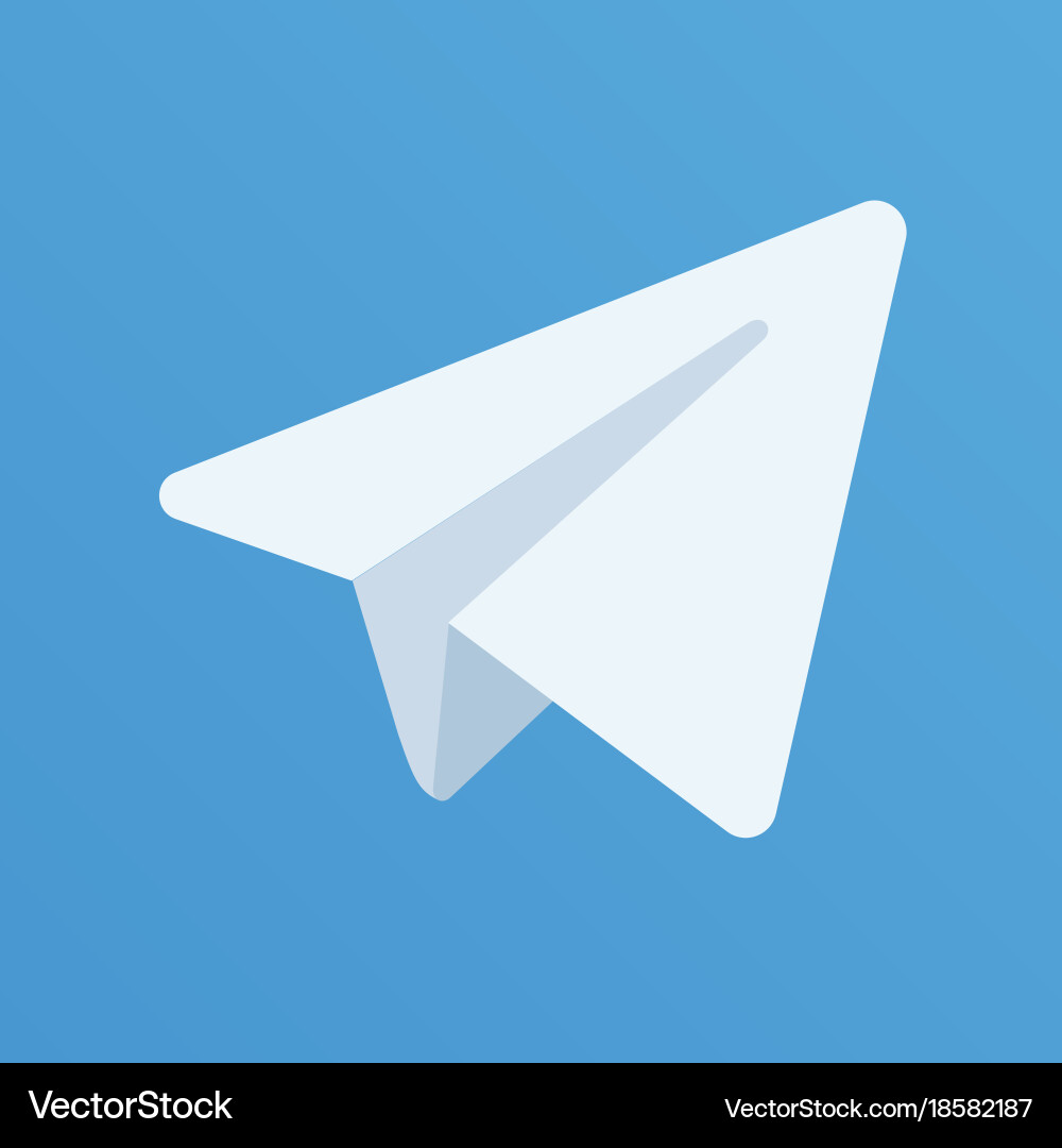Paper aircraft logo on the blue background Vector Image