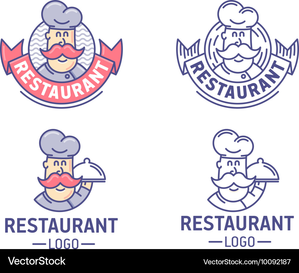 Restaurant logo set Royalty Free Vector Image - VectorStock