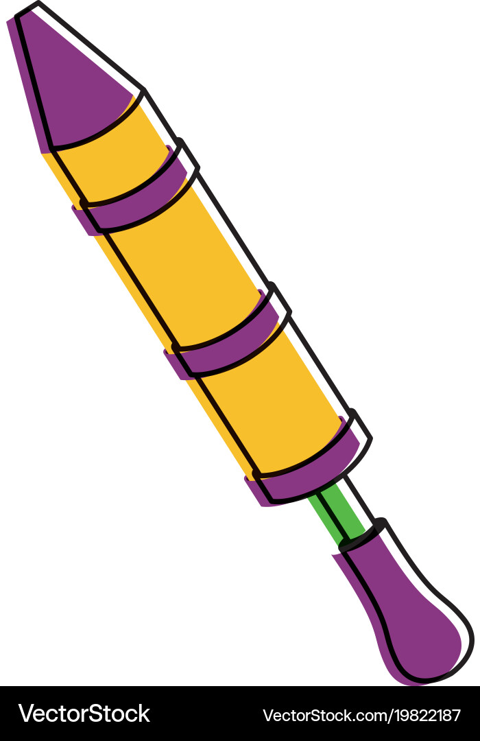 Tool object pichkari indian tradition Royalty Free Vector