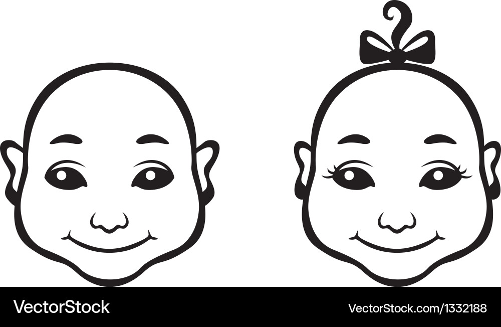 Baby face Royalty Free Vector Image - VectorStock