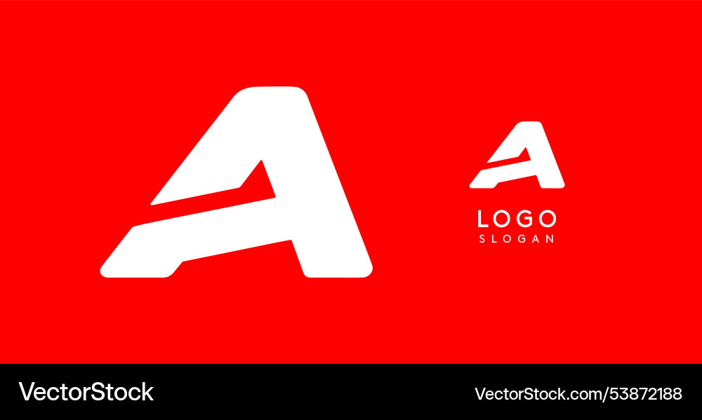 Bold angular letter a geometric cutouts Royalty Free Vector