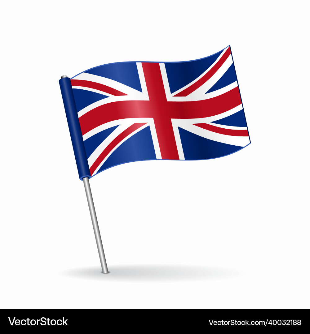 British flag map pointer layout Royalty Free Vector Image