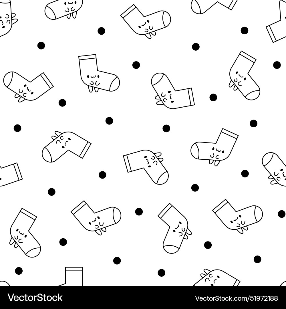 Cute kawaii socks cartoon character Royalty Free Vector