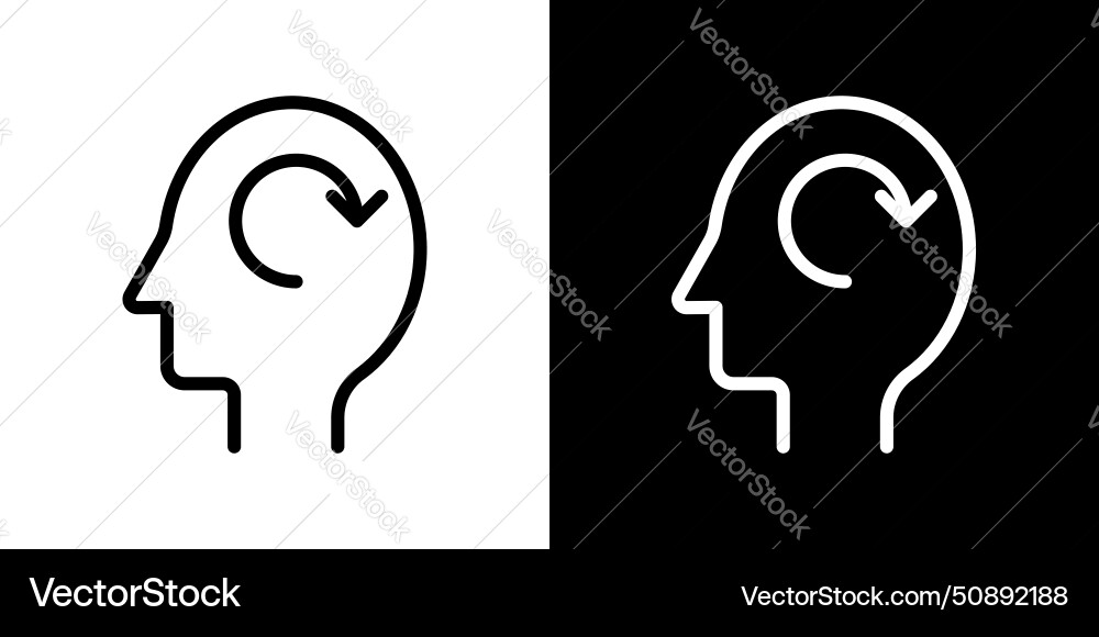 Memory recall icon set recall flashback Royalty Free Vector
