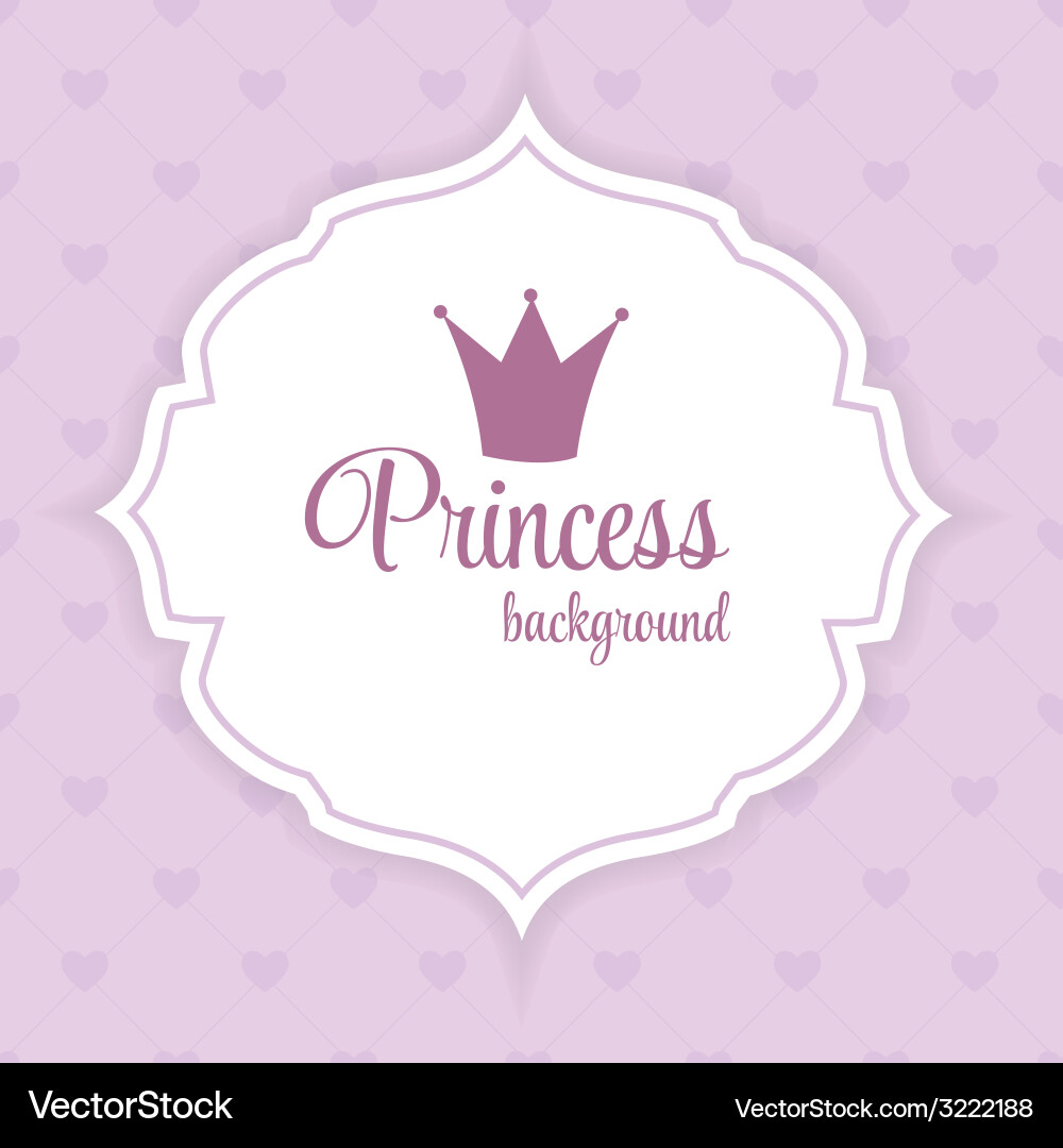 Princess crown background Royalty Free Vector Image