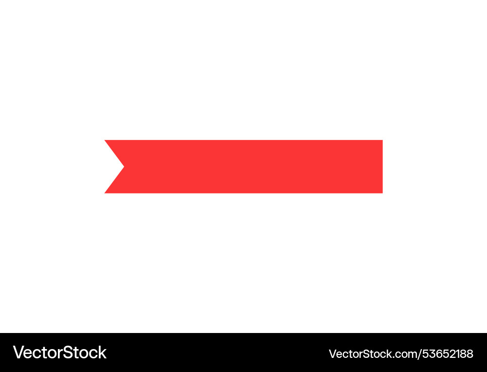 Red ribbons promotion flags collection flat labels