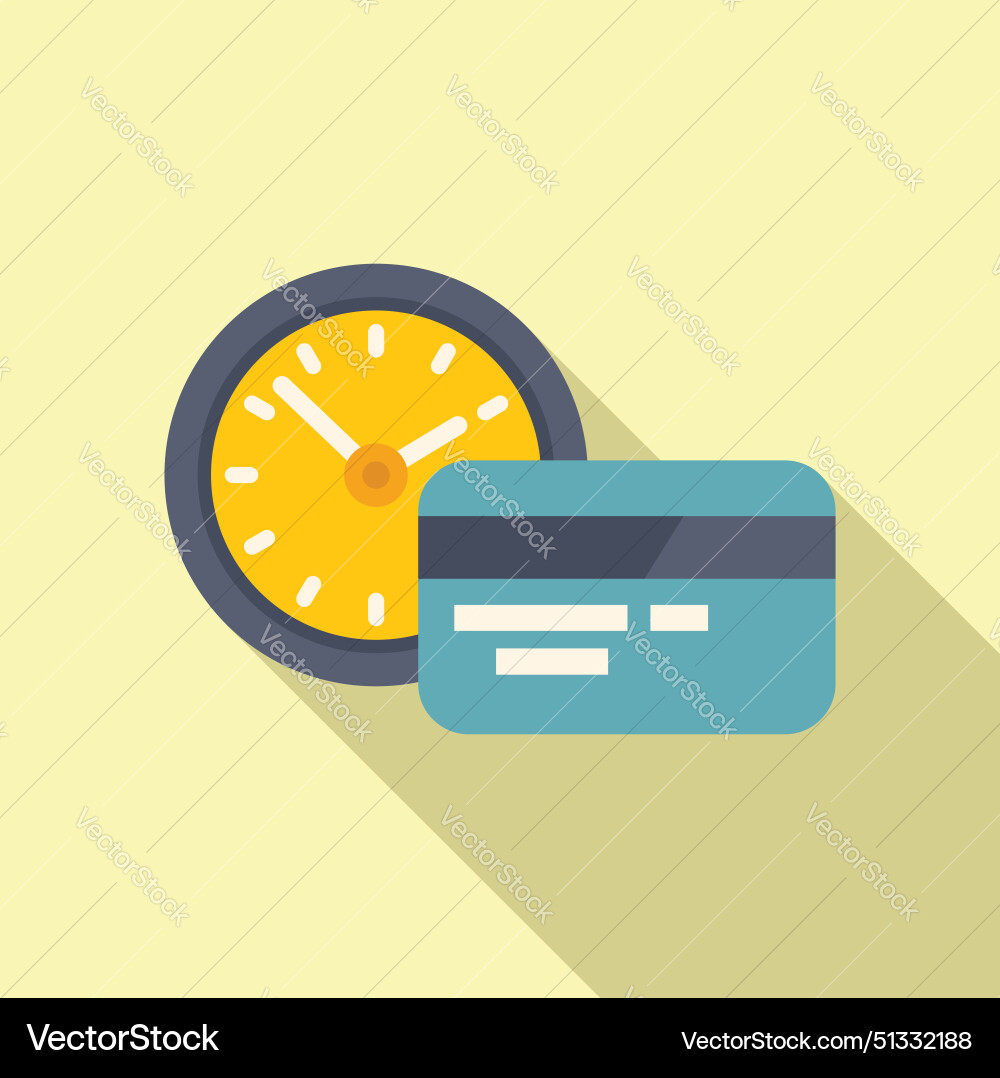 Time management and finance concept icon Vector Image
