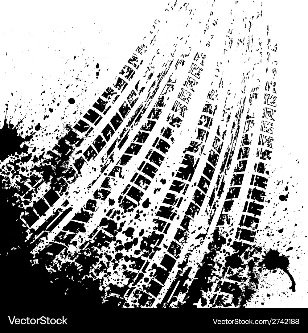 Tire track background Royalty Free Vector Image