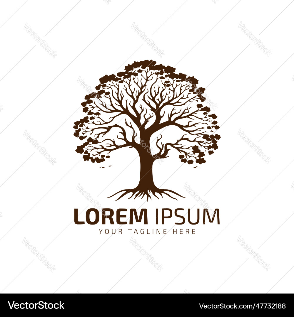 Tree logo design template icon symbol Royalty Free Vector
