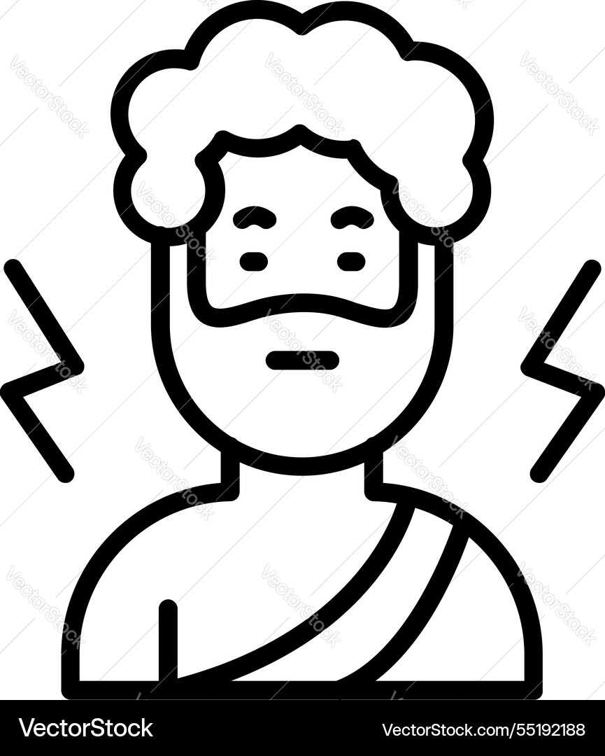 Zeus line icon design Royalty Free Vector Image