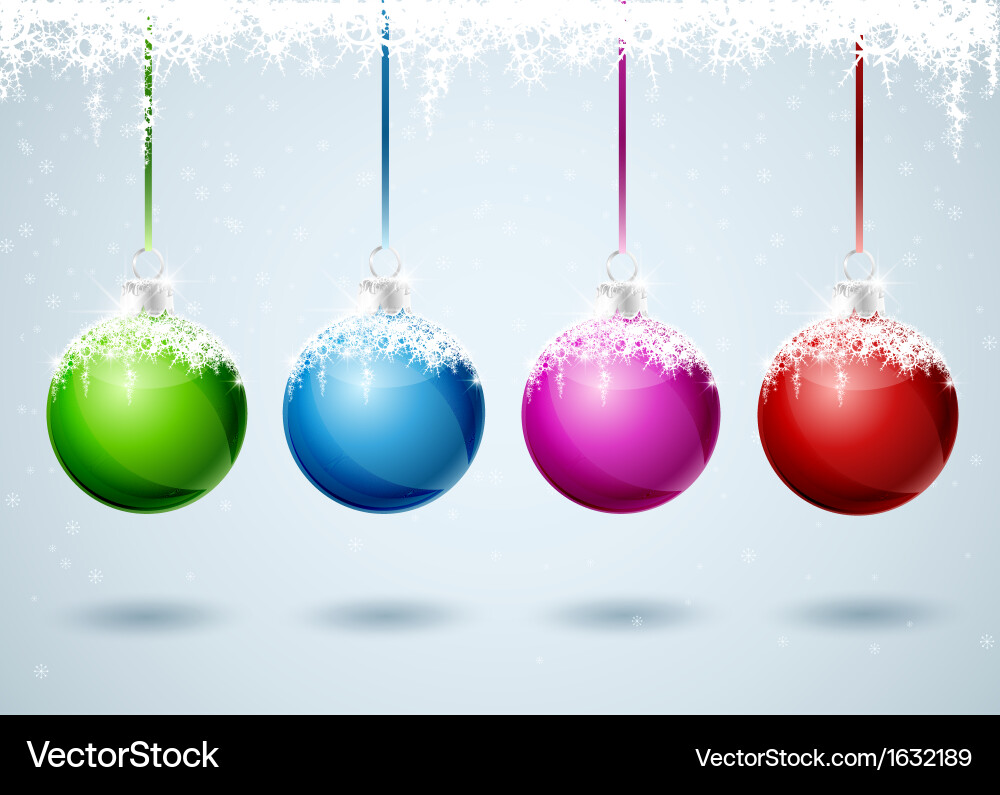 Colorful Christmas Ornaments Royalty Free Vector Image