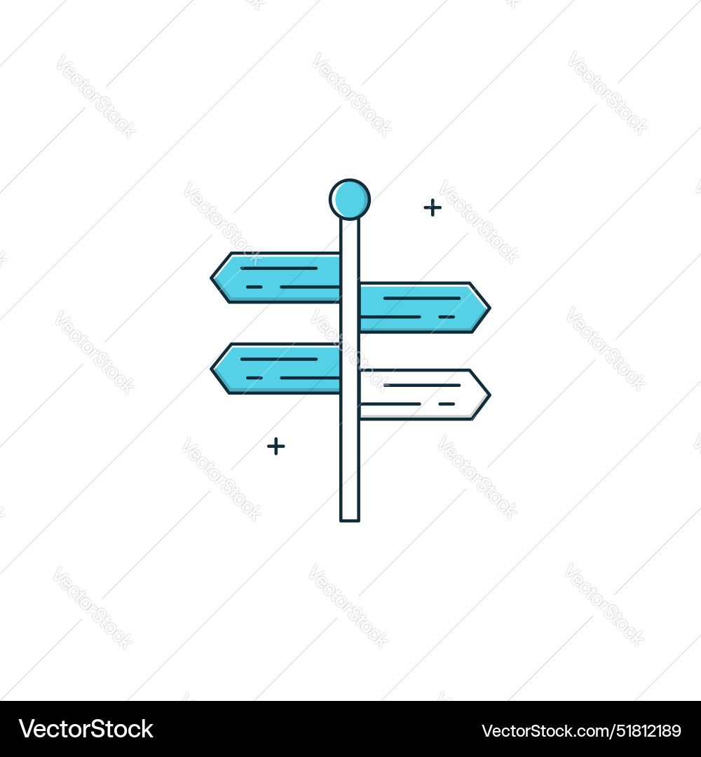 Direction post icon design Royalty Free Vector Image