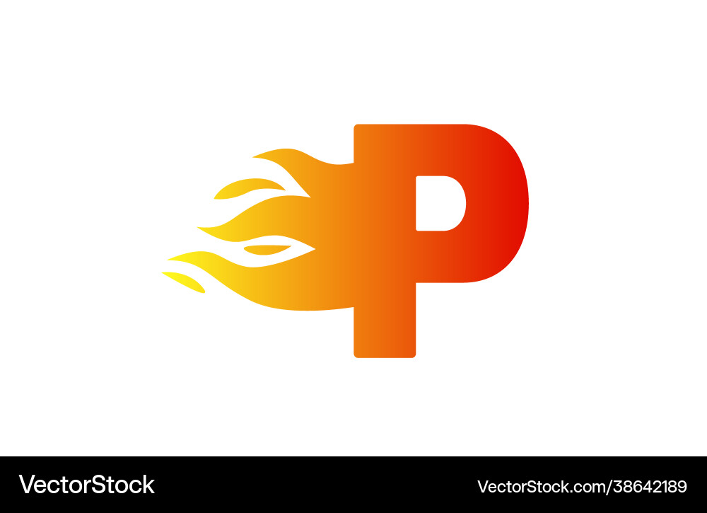 P Alphabet In Fire