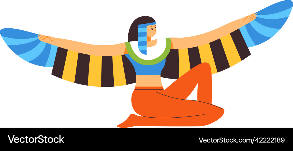 Goddess isis ancient egyptian mythology belief Vector Image