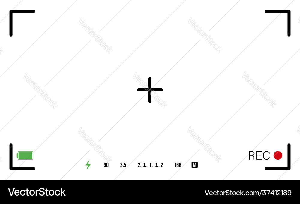 Interface viewfinder with digital camera settings Vector Image